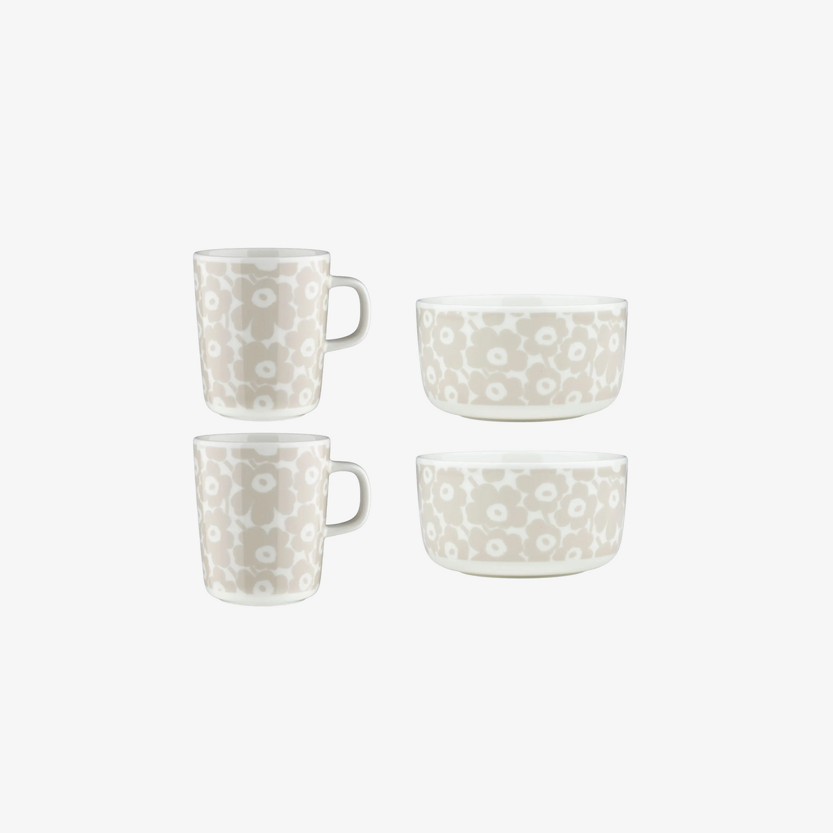 Marimekko Pikkuinen Unikko Breakfast Set 4pcs | FUNSTY